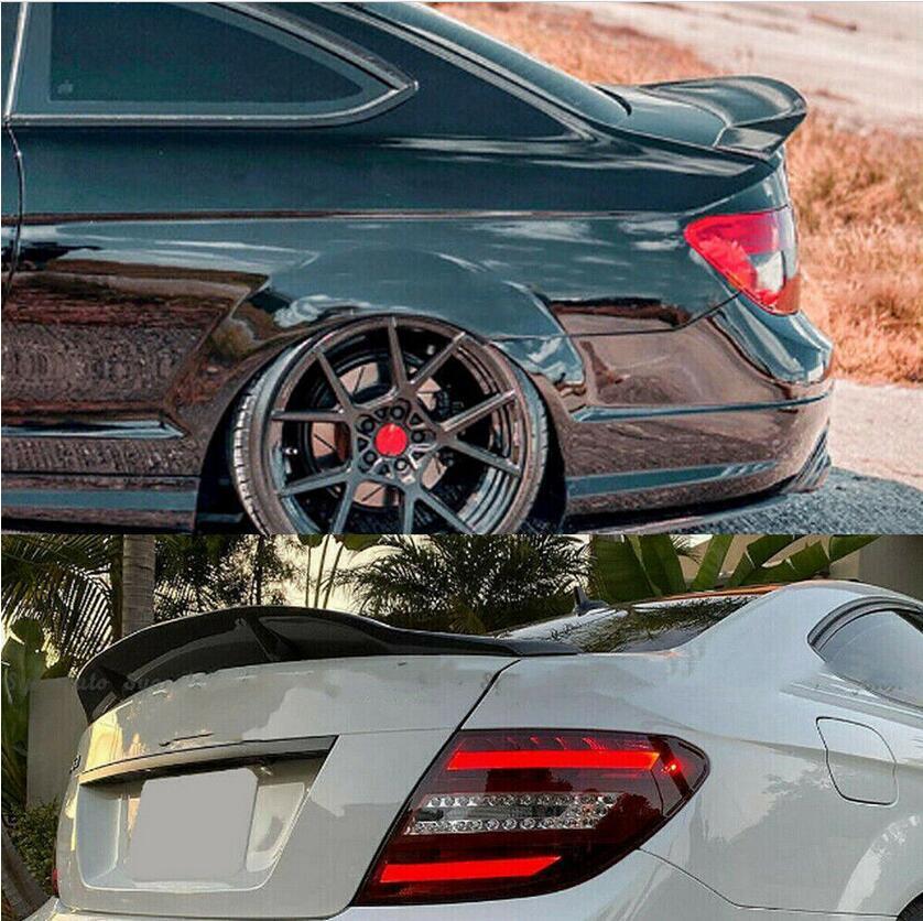 CARBON COLOR DUCKBILL TRUNK SPOILER WING FOR 08-14 MERCEDES BENZ W204 ...