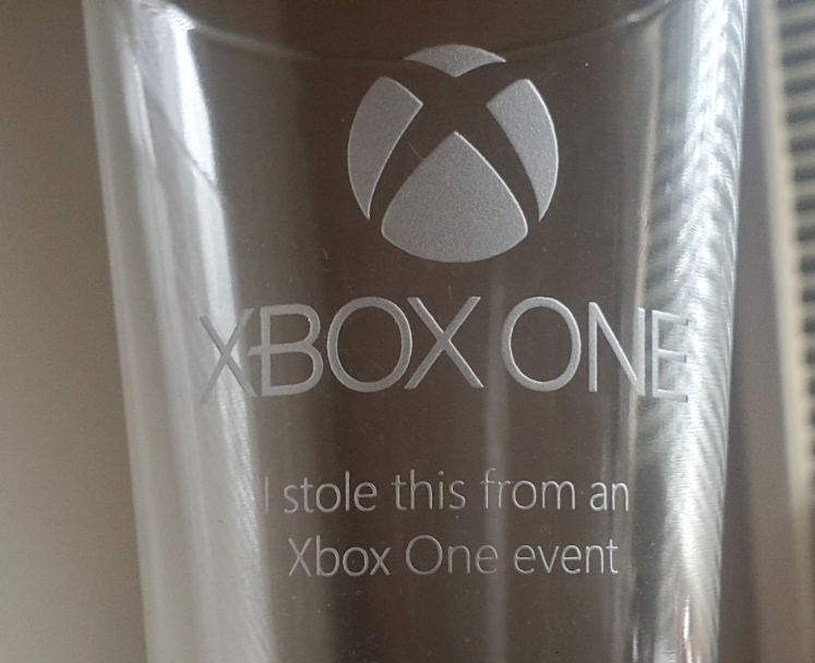 I Stole This From An Xbox One Event Glass RARE Press Junket Swag X1 Microsoft | eBay