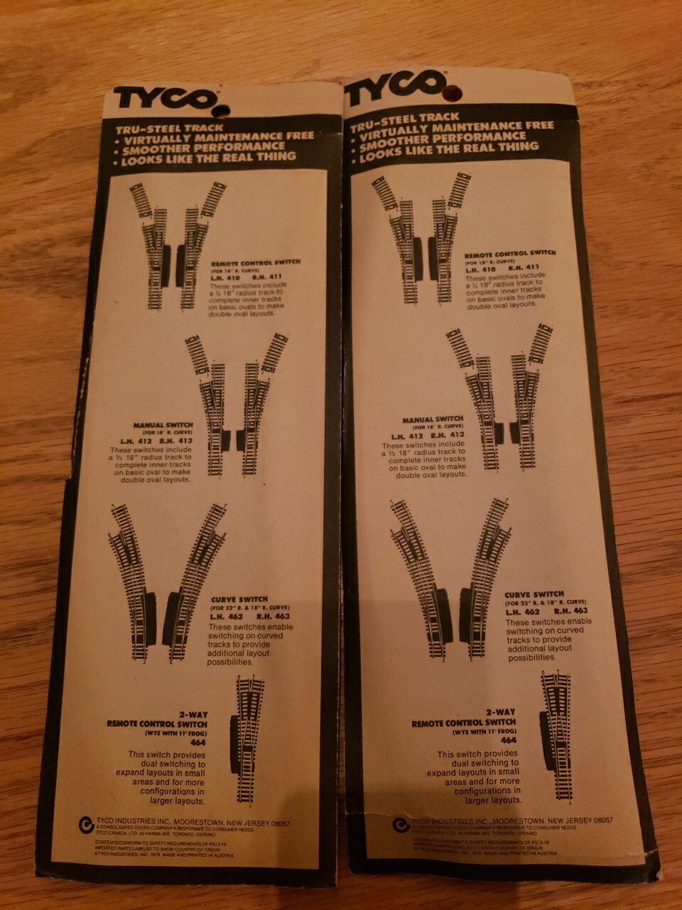 HO TYCO Model Train Rail TRU SCALE STEEL TRACK 18” Radius CURVES 2 Pack ...