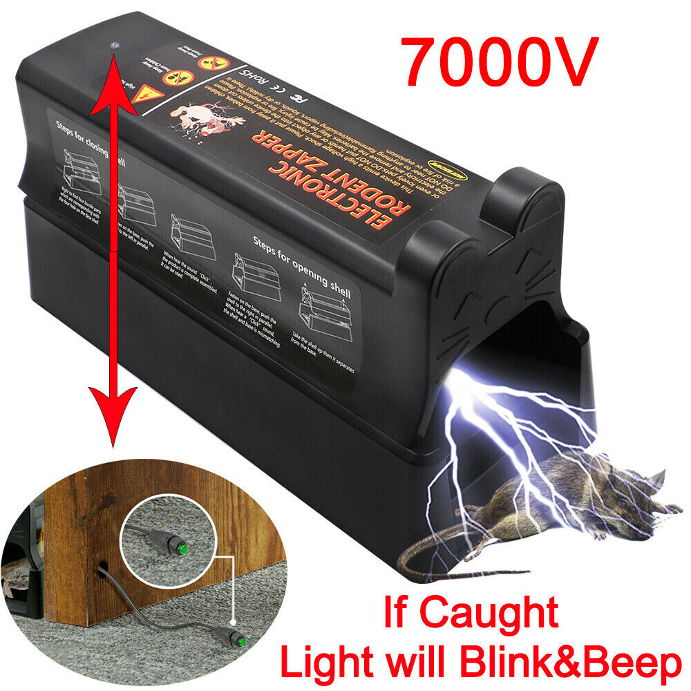 Large Electronic Rat Trap Mice Rodent Killer Mouse Pest Control Zapper ...