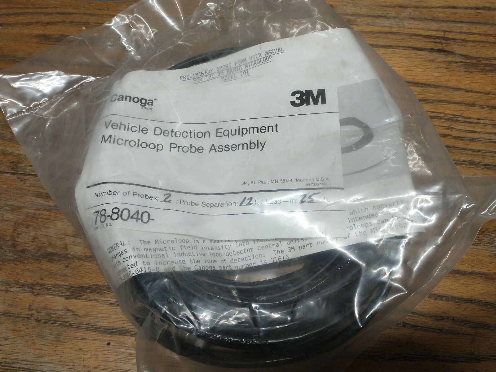 3M CANOGA vehicle detection equipment microloop probe assembly - 2 ...