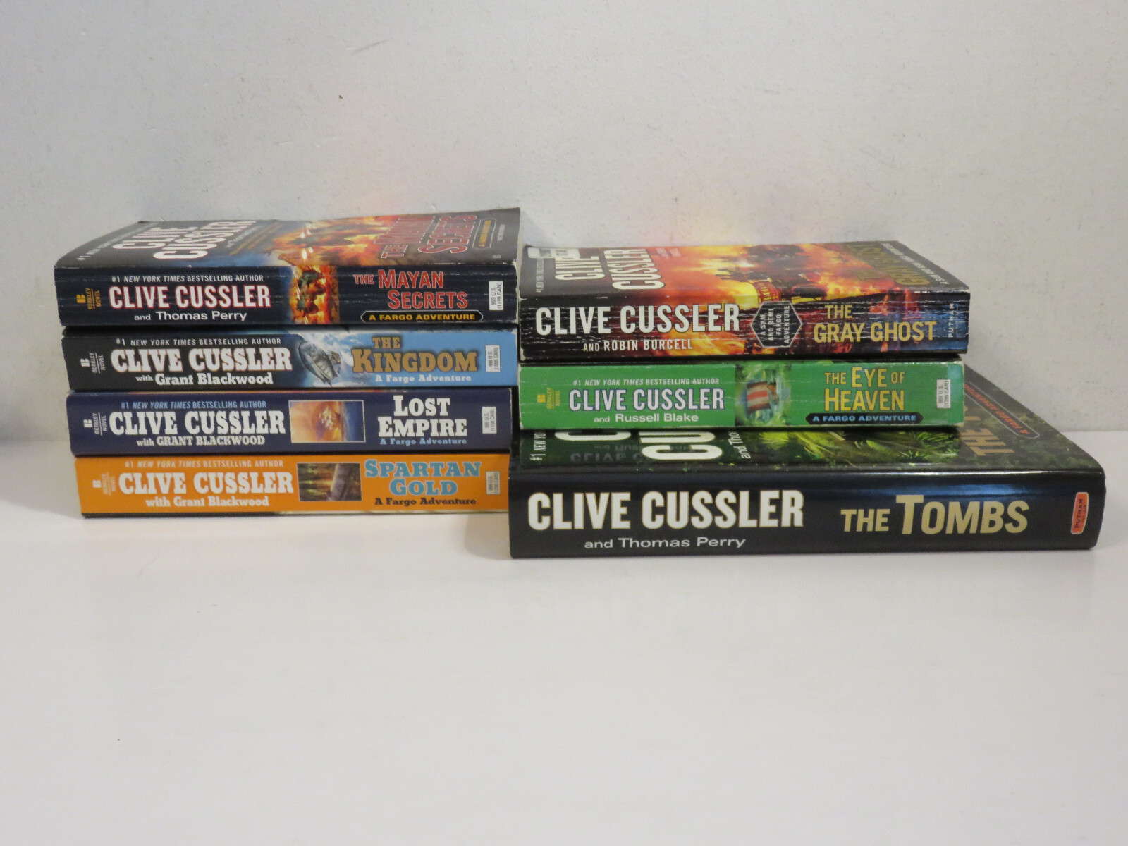 CLIVE CUSSLER FARGO ADVENTURE 7 BOOK LOT COLLECTION EYE HEAVEN GRAY ...