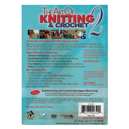 New Art of Knitting & Crochet 2 ~ Leisure Arts 2007 Instructional DVD ...