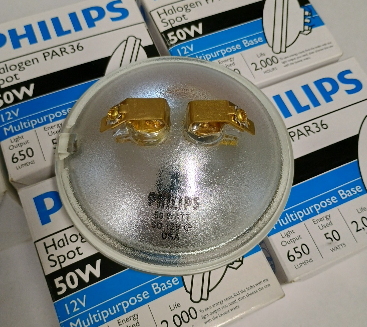 Philips 50watt Halogen Par 36 Spot Light Bulb 12 volt Lot of 6 Bulbs | eBay
