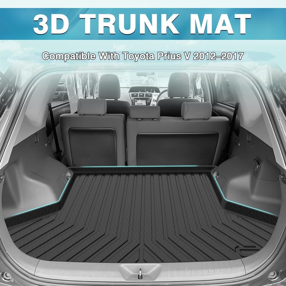 Mixsuper Custom Fit Cargo Liner for 2012-2017 Toyota Prius V, All ...
