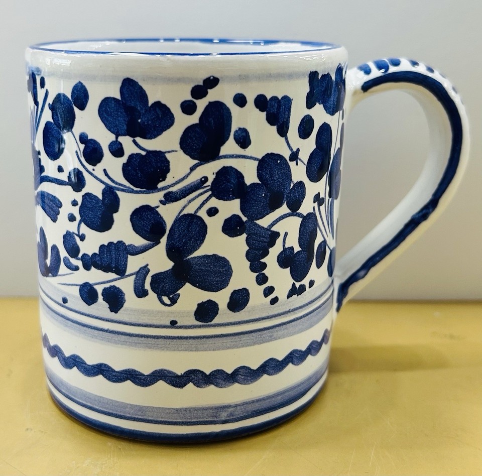 Deruta pottery - Mug Arabesco Pattern Made/painted by hand Italy | eBay