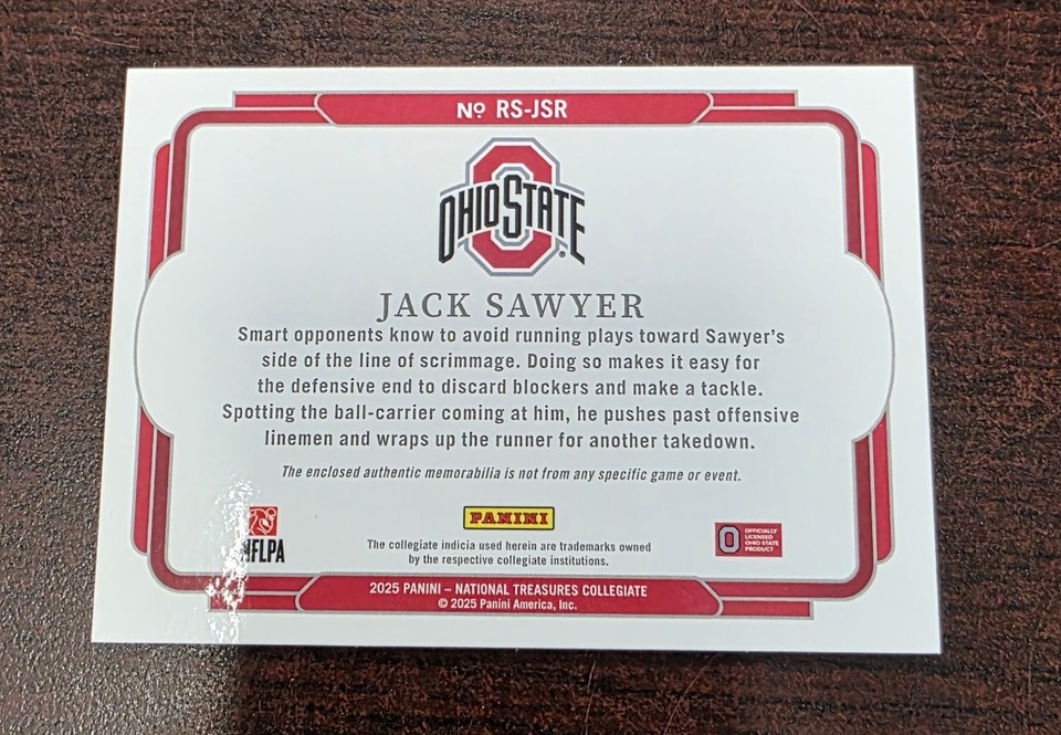 2025 National Treasures Jack Sawyer Patch 44/99 | eBay