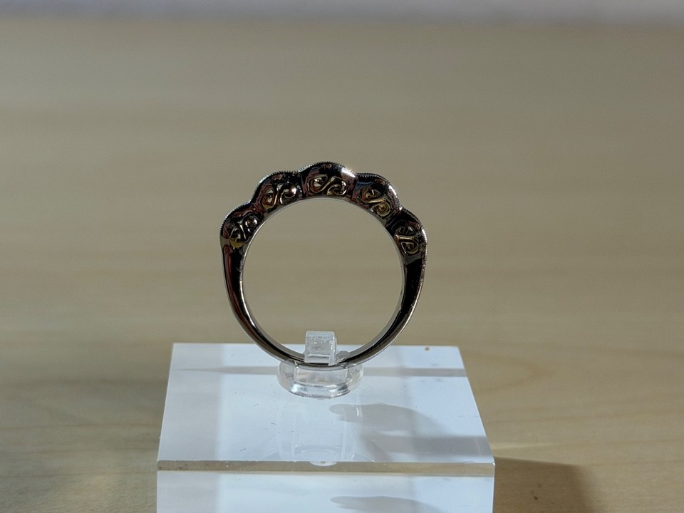 14k White Gold Natural Baguette Undulating Diamond Ring 1.25ctw VVS1 Size 7 US | eBay