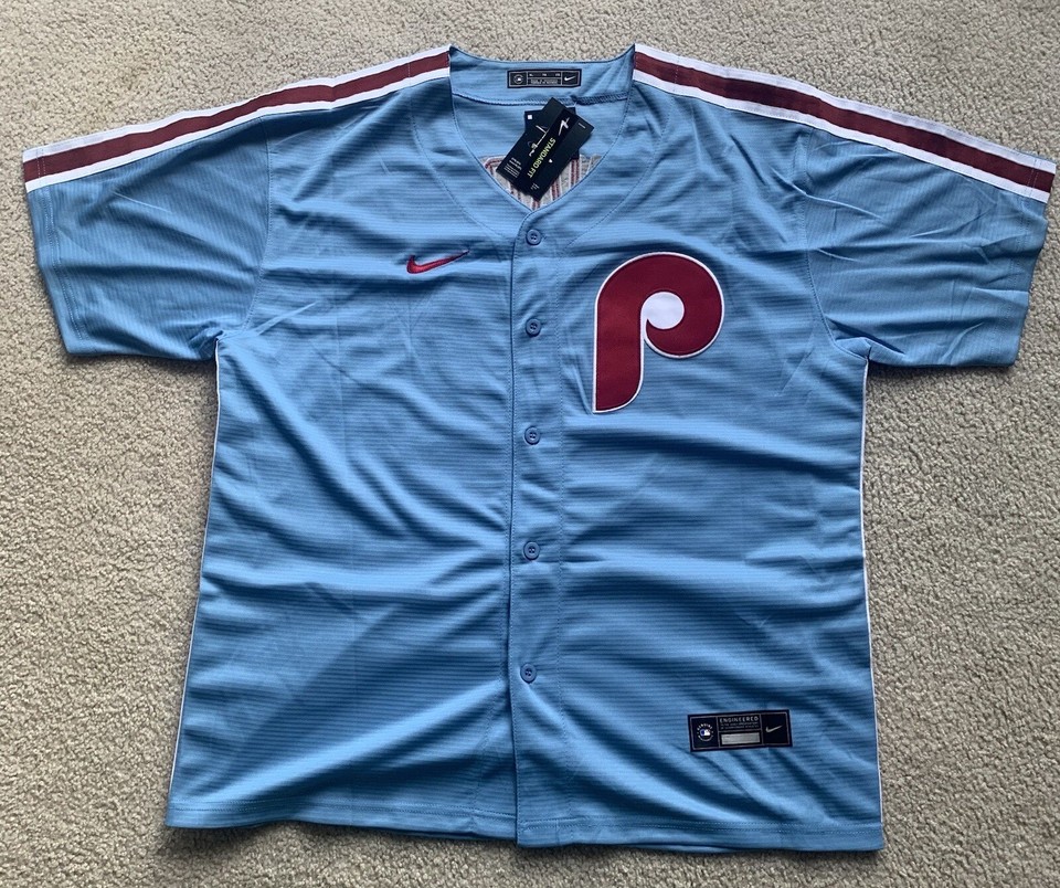 NWT Men’s Nike JT Realmuto Phillies Powder Blue Jersey Small | eBay