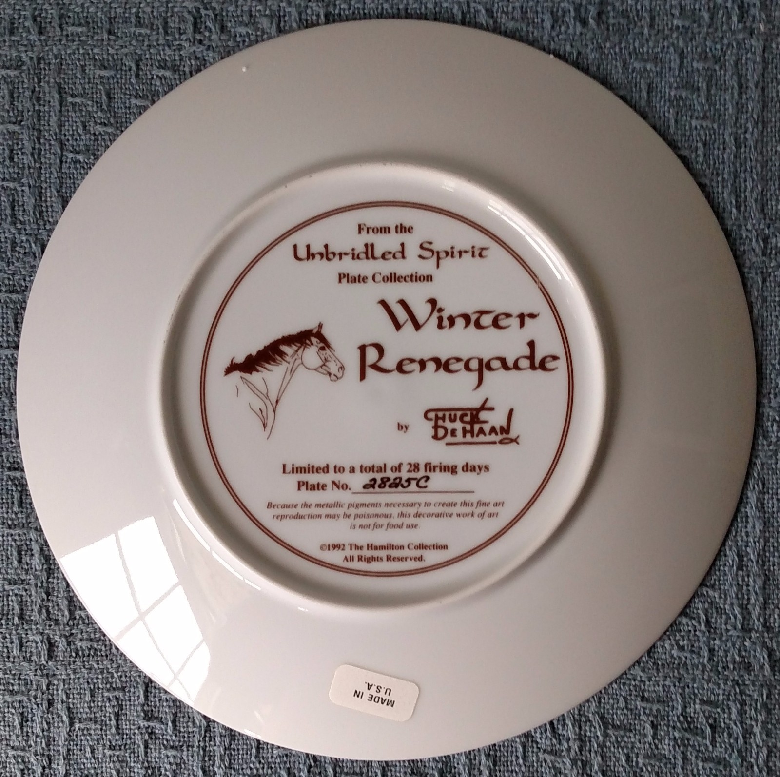 Hamilton Collection ~ “Unbridled Spirit” ~ 8¼" COLLECTORS PLATES ~ Buy ...