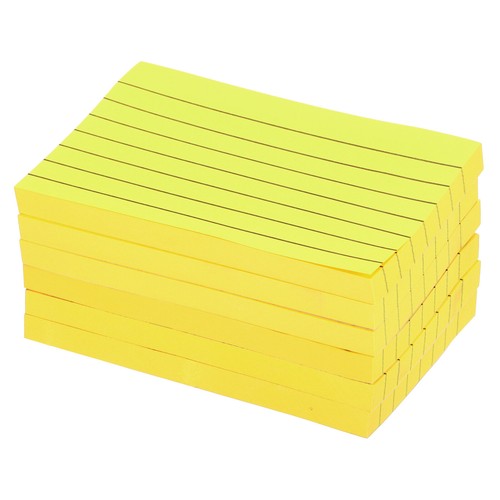 6 Pack 3"x5" Lined Sticky Notes, Self-Stick Note Pads 100 Sheets/Pad ...