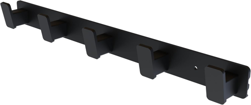 Modern Wall Mounted Coat Hook Rack, (Black, 5 Hooks) | eBay
