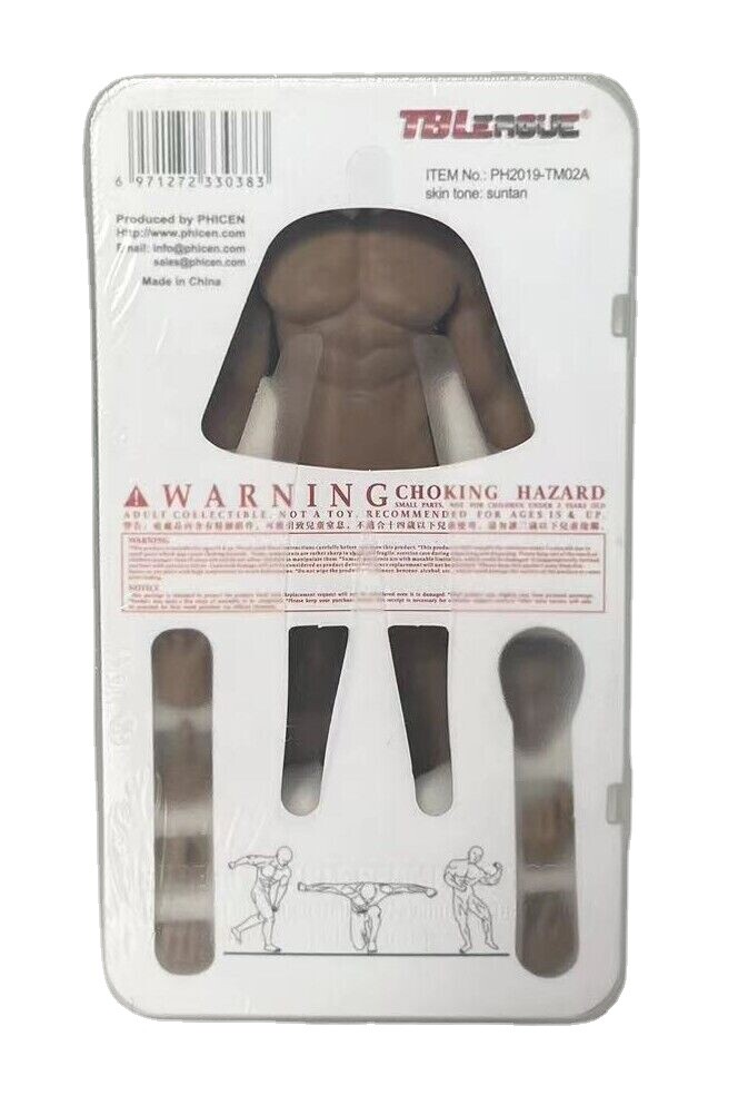 TBLeague Phicen Male Seamless Muscular Body w/ Head 1/12 Action FIGURE ...
