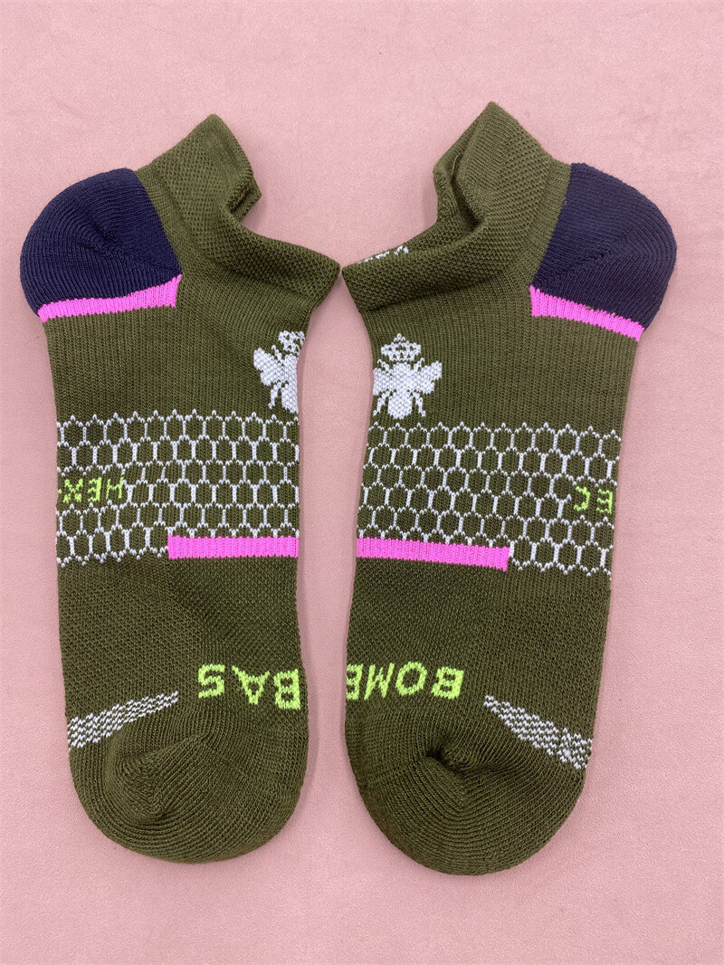 FREE SHIPPING BOMBAS HEX-TEC 3 Pairs Men's Ankle Sock Size Large Green ...