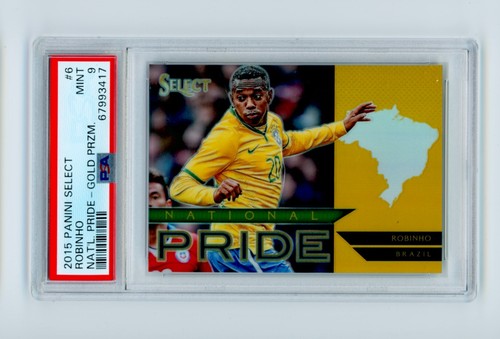 2015-16 Robinho Panini Select National Pride Gold Prizm Brazil Card 8/ ...
