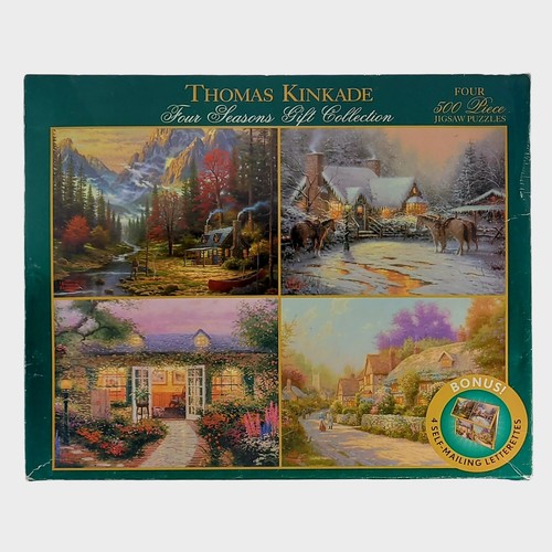 Thomas Kinkade Four Seasons Gift Collection-4-500 Piece Jigsaw Puzzles ...