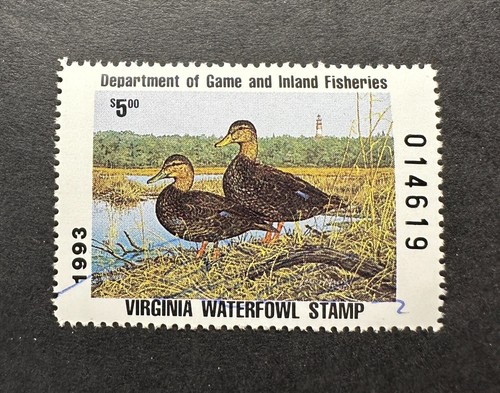 WTDstamps - 1993 VIRGINIA - State Duck Stamp - Mint OG NH **ARTIST ...