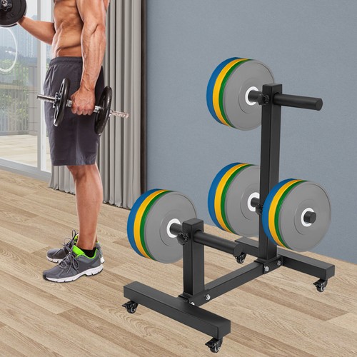 Weight Plate Rack Tree Weight Plate Storage with Universial Wheels ...
