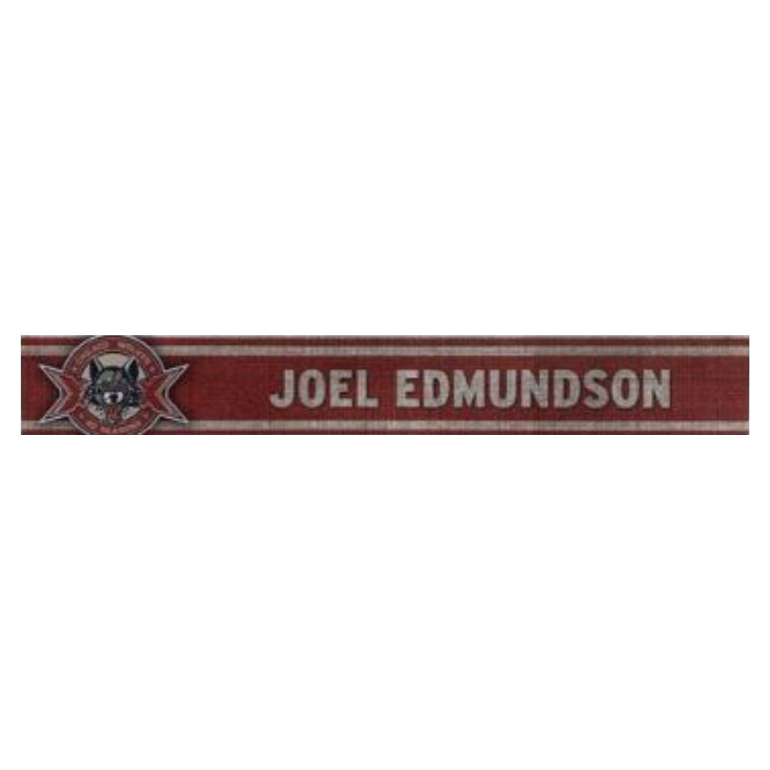 Joel Edmundson Toronto Maple Leafs Used Chicago Wolves Locker Room Name ...