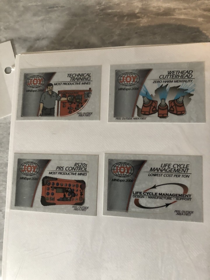 Joy Mining Stickers. Nice 2008 Mine Expo Set | eBay