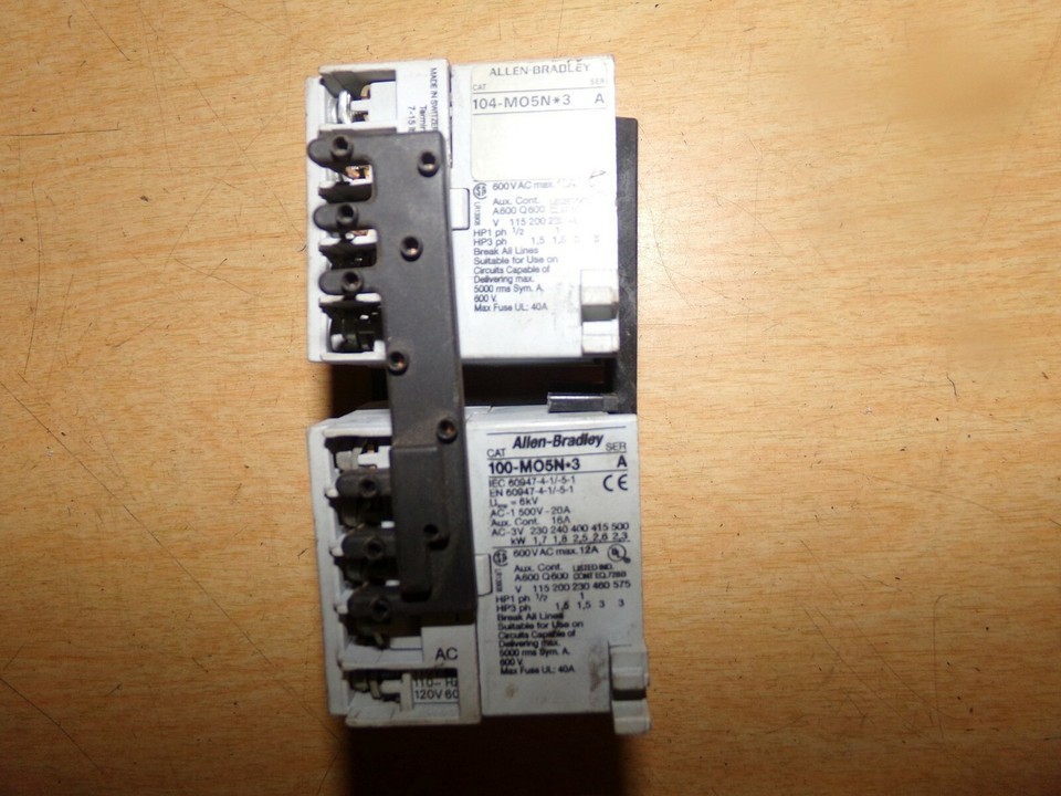 Allen Bradley 104-M05N 3 100-M05N Contactor Assembly Series A *FREE ...