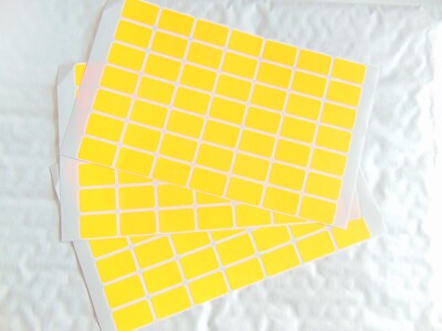 147 25x16mm Rectangular Fluorescent Bright Orange Paper Stickers Sticky ...