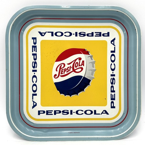 Vintage Pepsi Cola Square Tin Metal Serving Tray Advertising Marca ...