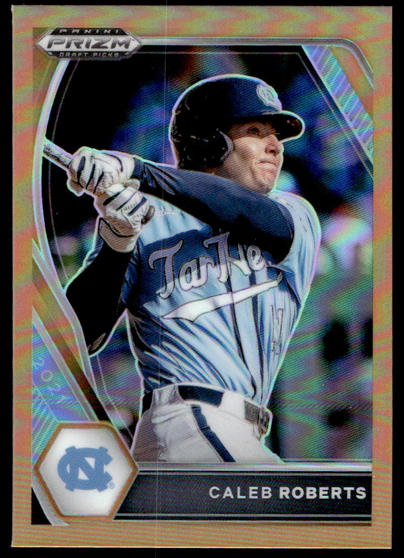 2021 Panini Prizm Draft Neon Orange PDP138 Caleb Roberts /50 Tar Heels ...