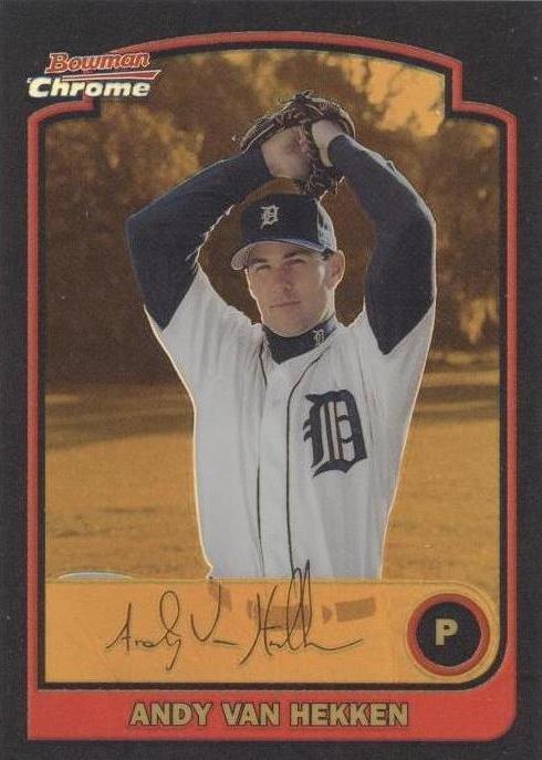 2003 Bowman Chrome - Andy Van Hekken #6 Gold Refractor /170 for sale ...