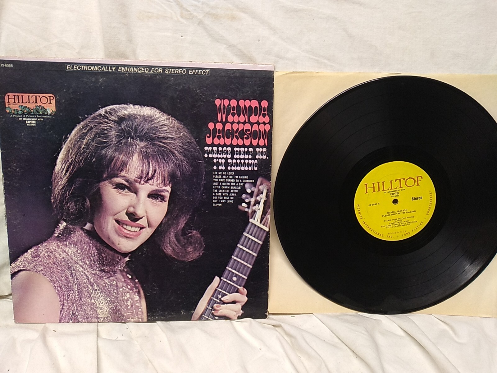 Wanda Jackson Please Help Me, I'm Falling vinyl LP Hilltop records JS ...