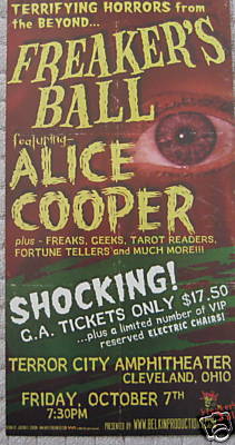 ALICE COOPER POSTER Freaker's Ball Cleveland Jackson D. Carson | eBay