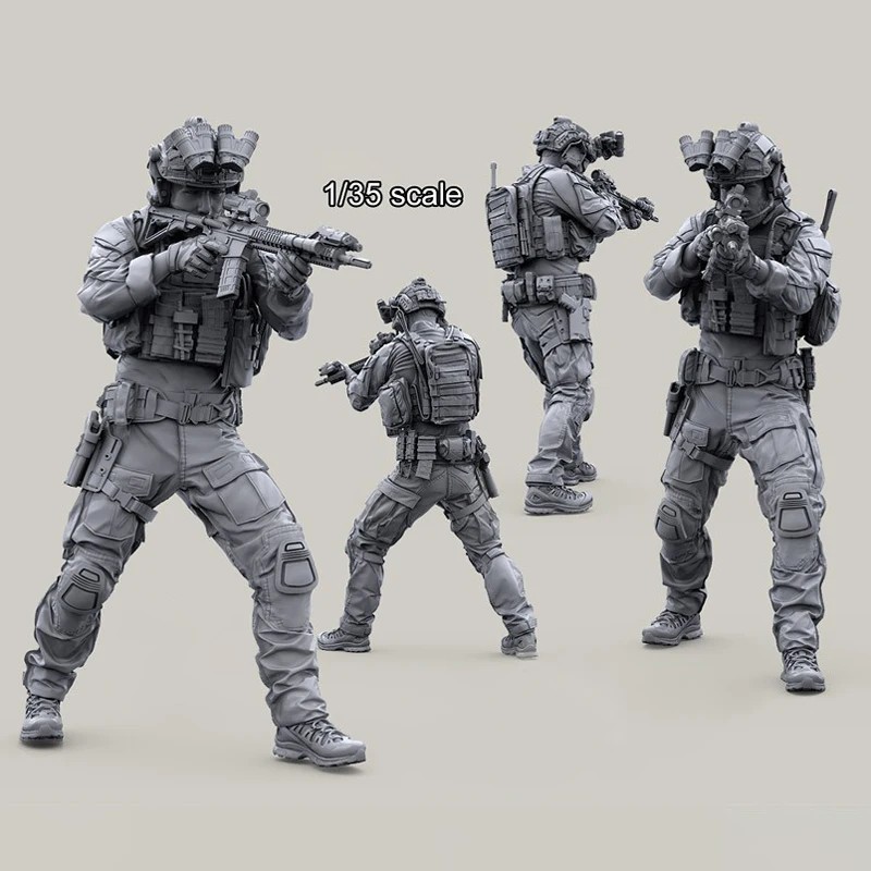 1/35 Modern Military 6 Soldiers RESIN FIGURE MODEL KIT Unassembled ...