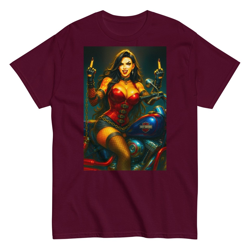 Hot Anime Biker Chick, Motorcycle Girl Hentai Sexy Manga Waifu Unisex T ...