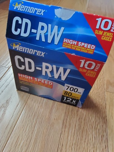 CD-RW High Speed Memorex 9-Pack Music Discs 12X 700 MB/Mo 80min Blank ...