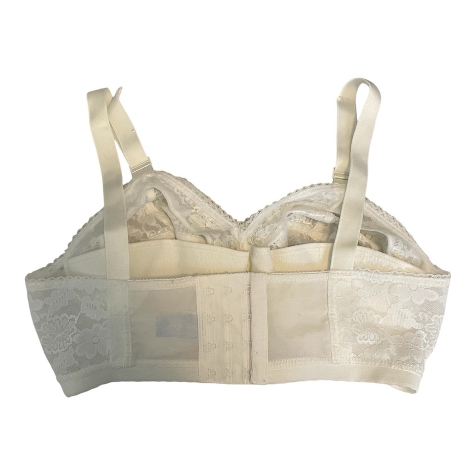 LADY CAMEO Dallas White LACE SOFT CUP BRA Bullet 707 VTG USA Women's ...