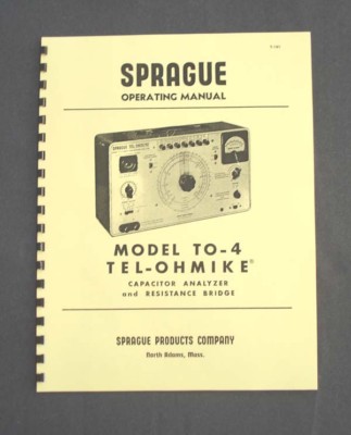 Capacitance Meters - Sprague Tel-Ohmike Model