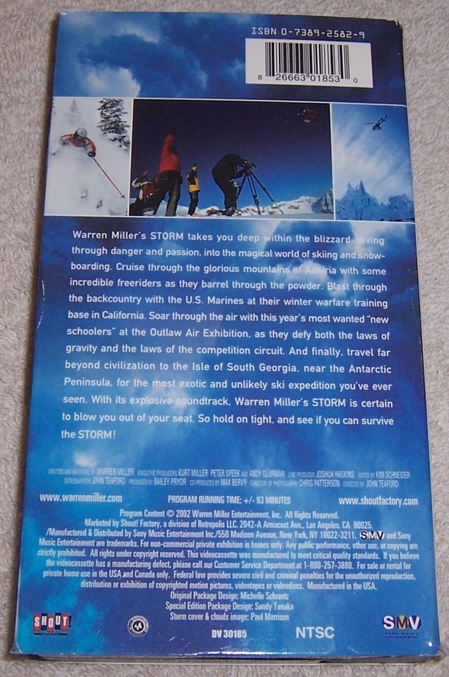 Storm VHS Video Warren Miller skiing snowboarding 826663018530| eBay