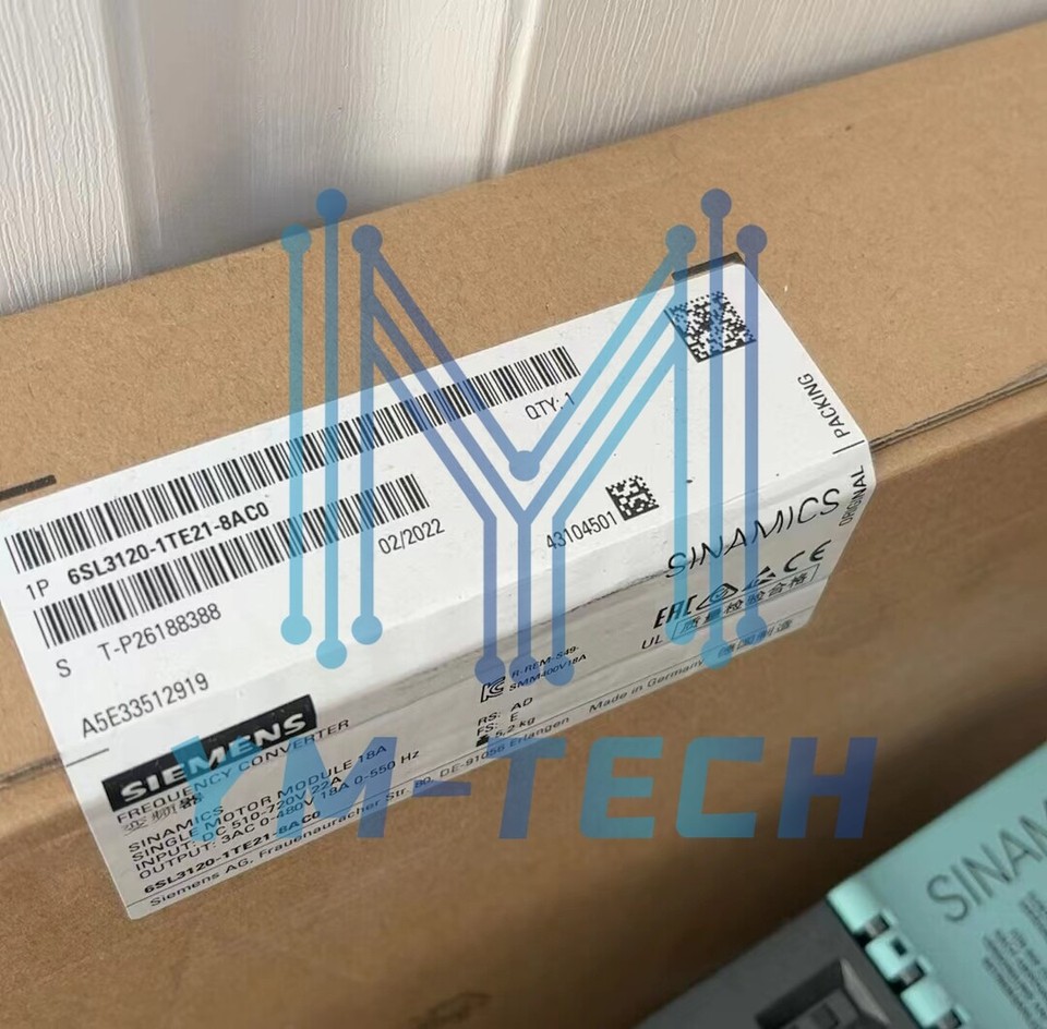 New Siemens 6SL3120-1TE21-8AC0 6SL3 120-1TE21-8AC0 S120 Single Motor ...