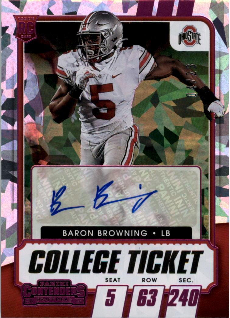 2021 Panini Contenders Draft Picks - College Ticket Autographs Baron ...