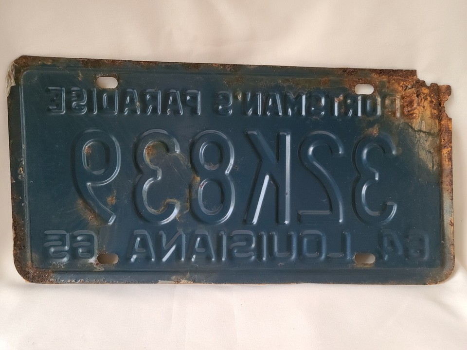 Vintage 1964/65 Louisiana Sportsman's Paradise License Plate 1021 | eBay