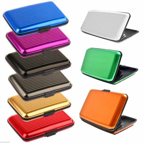 2 X RFID Block Aluminium Holder Security Wallet Bank Credit Card Hard ...