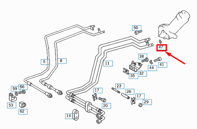 MERCEDES-BENZ SL R129 OIL FILTER LINE SEAL RING A0169976148 ORIGINAL ...