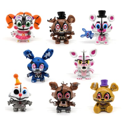 8Pcs FNAF Five Nights At Freddy's 6.5cm Figure Doll Horror Model Game ...