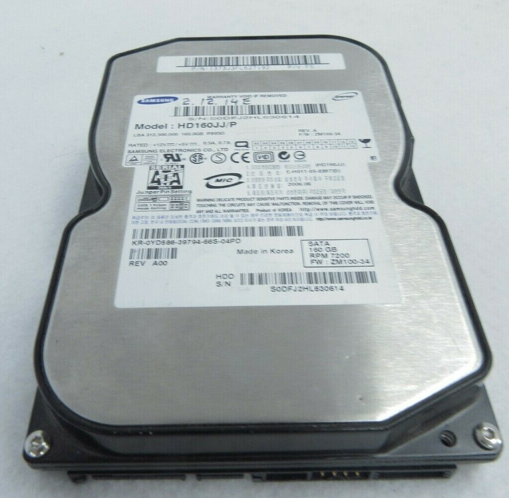 Samsung Hd160jj/p 160gb SATA HDD 7200rpm PN 1373j3fl627192 27-3 for ...