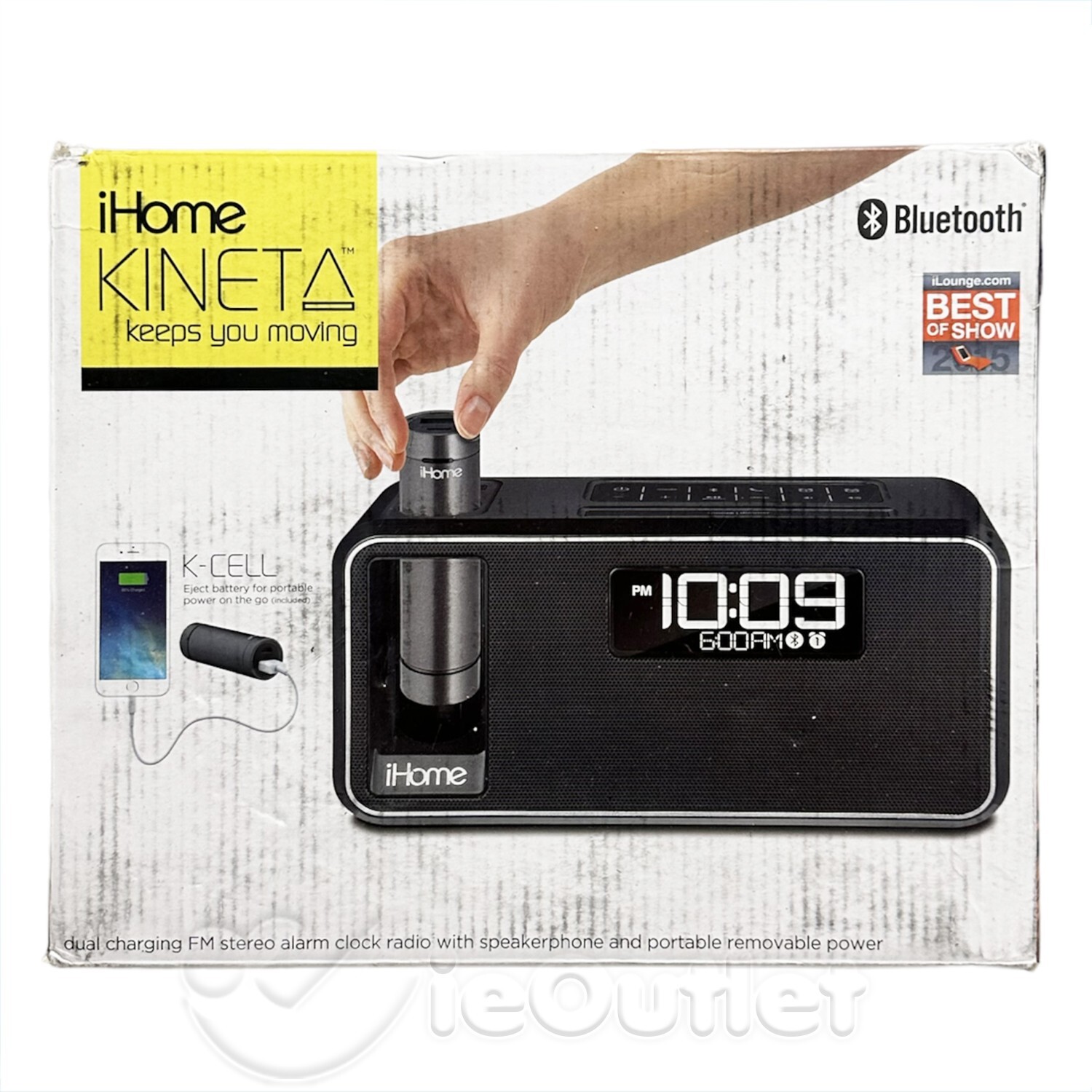 iHome Ikn95 Kineta Dual Charging Stereo Alarm Clock - Bluetooth for ...