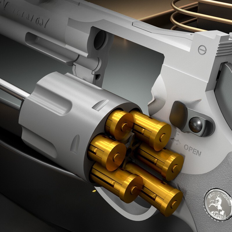 Shell Throwing Revolver Soft Bullet Toy Gun Continuous Transmission ...