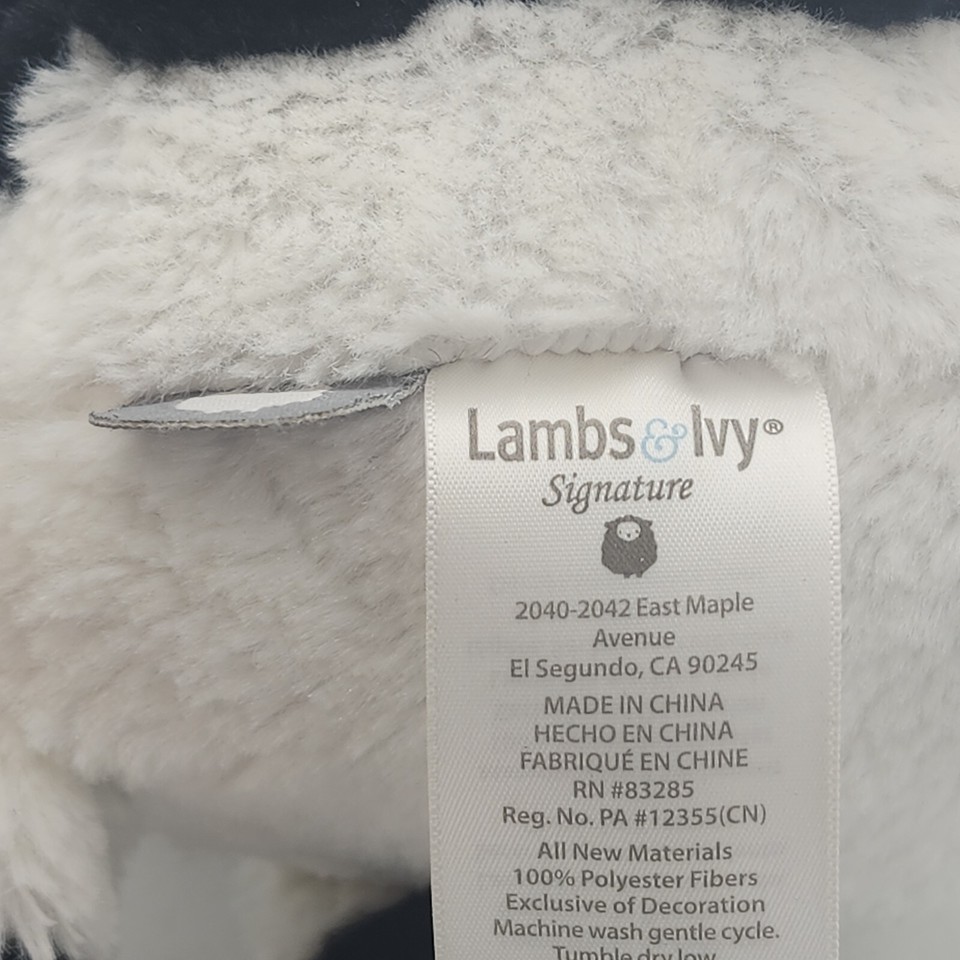 LAMBS & IVY Signature ZEKE ZEBRA BLACK AND WHITE 18 inch Stuffed Animal ...