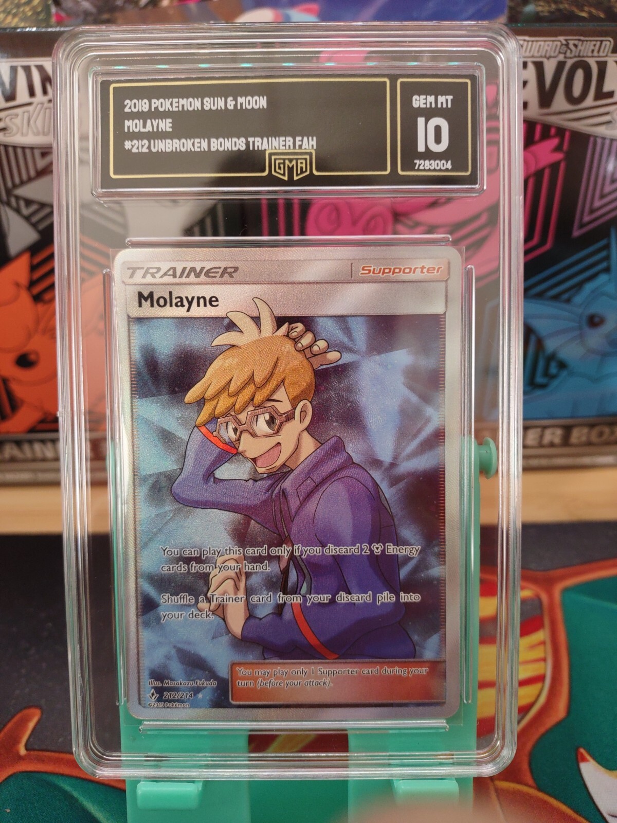 Mint 10! Molayne #212 FULL ART GMA Unbroken Pokemon Card Potential BGS ...