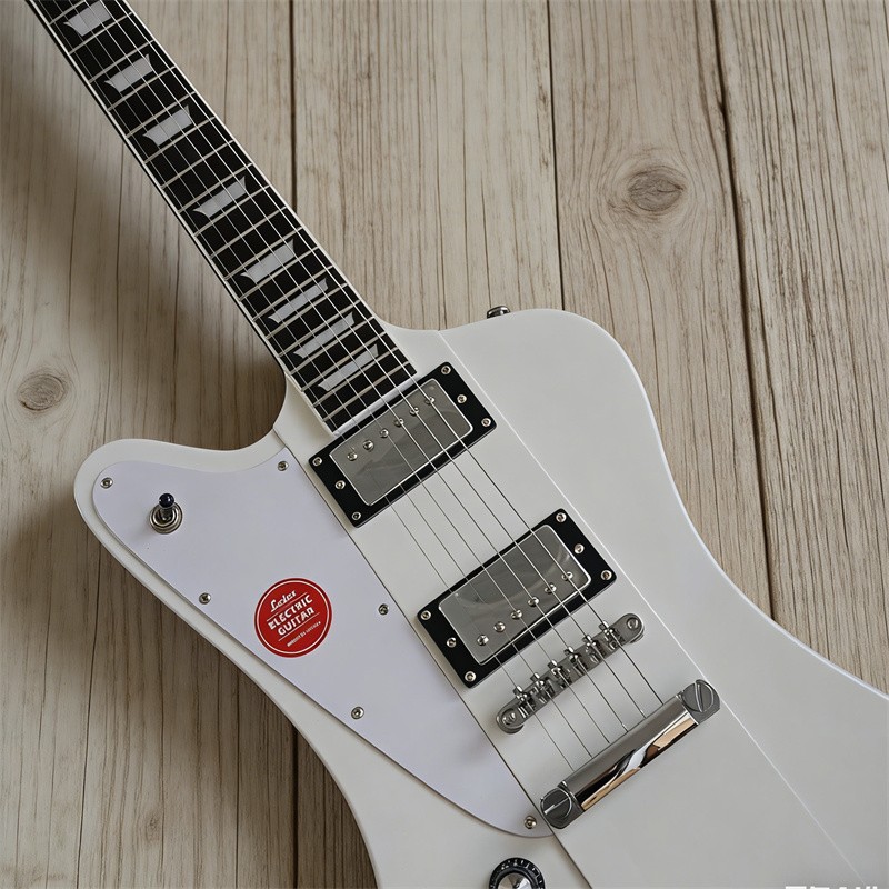 Custom White Left-handed Electric Guitar Firebird HH Pickups Solid Body ...