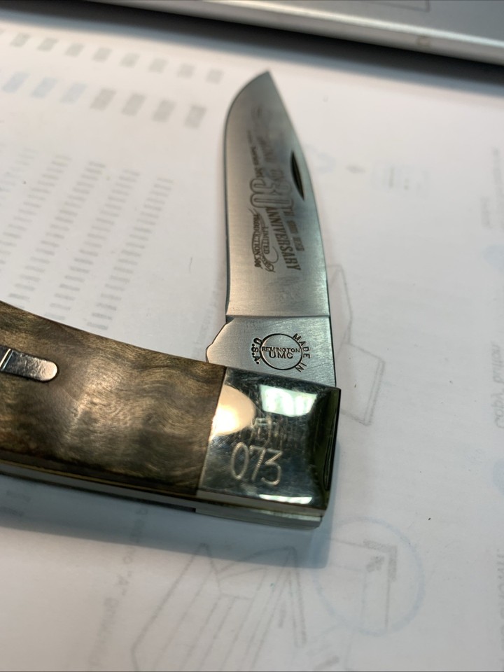 RARE Remington #R1303-30 2012 KNIFE WOOD HANDLE 30 YEAR ANNIVERSARY LIMITED # | eBay